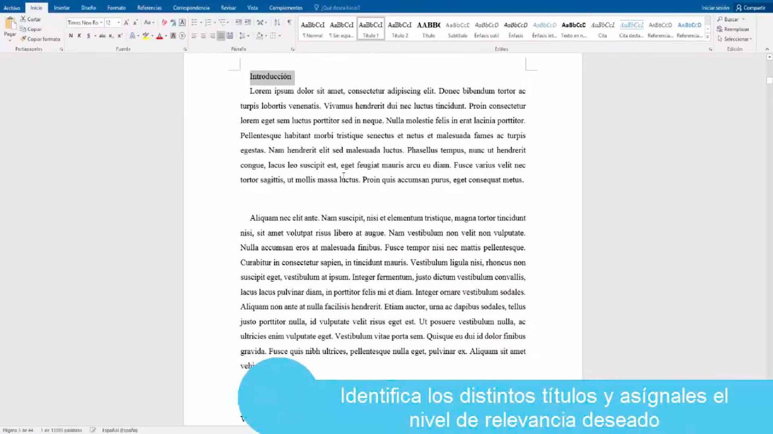 Hacer un índice en Word: Dale estilo y orden a tu documento