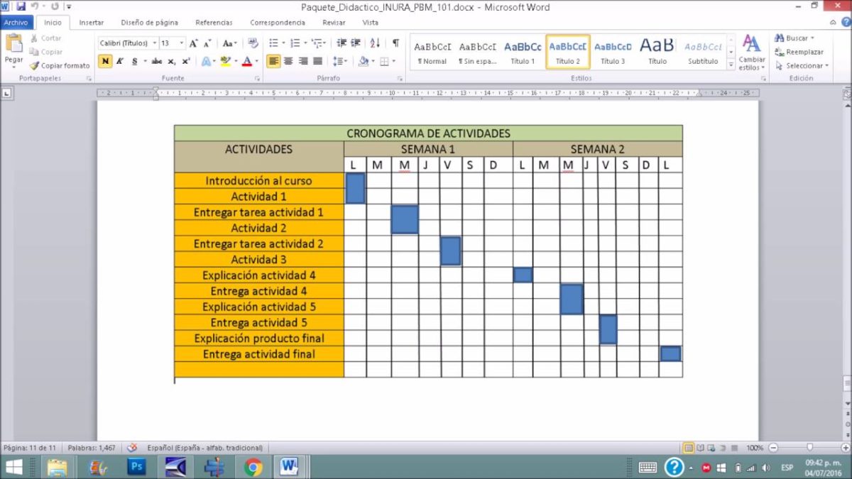 Hacer un cronograma de actividades: Planifica el tiempo